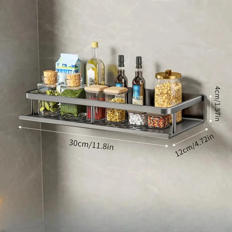 1 PC Multifunctional Kitchen Rack Spice Storage Rack Wall Mounted Kitc ...